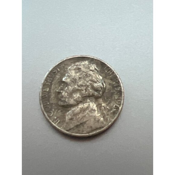 Accents | 1964 Jefferson Nickel Five Cent Coin No Mint Mark Dark ...